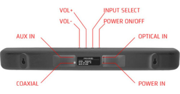 Microlab Onebar04 LED Bluetooth speaker soundbar 2x20W, AUX, Optical, Coaxial, Daljinski, black