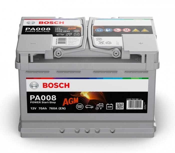 AKUMULATOR AGM 12V 70AH 760A DESNO+ BOSCH POWER