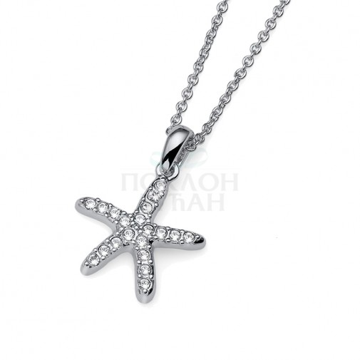 Ženski Oliver Weber Starfish Crystal Lančić Sa Belim Swarovski Kristalnim Priveskom