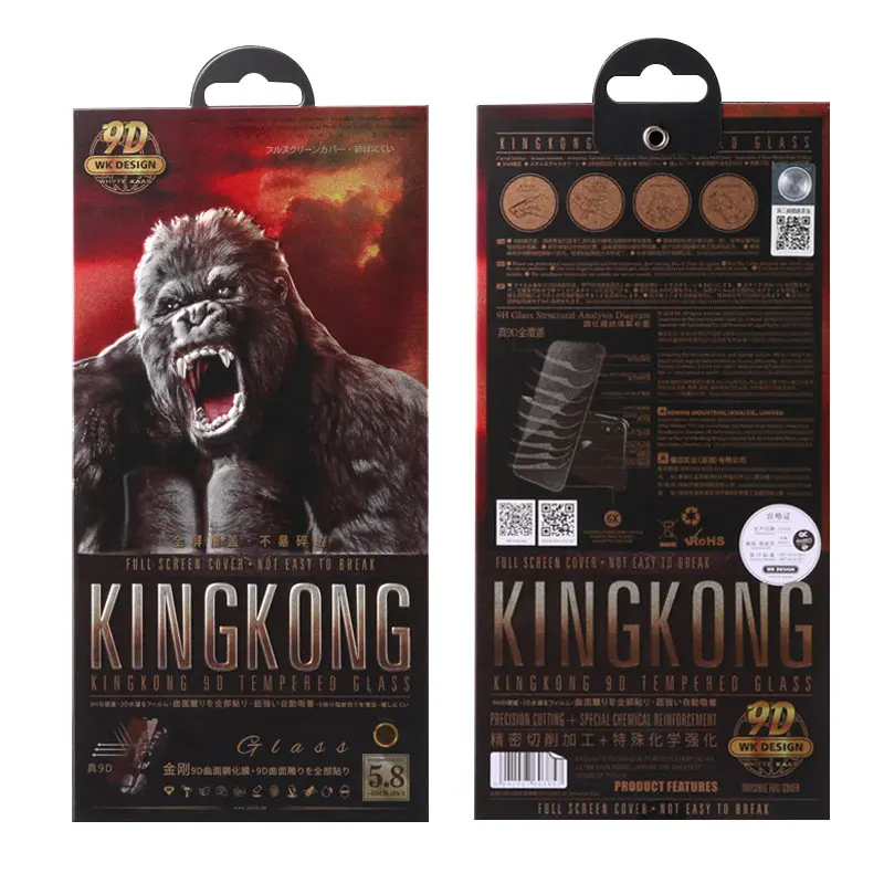 WK DESIGN King Kong Zaštitno staklo 9H za iPhone 15 crno