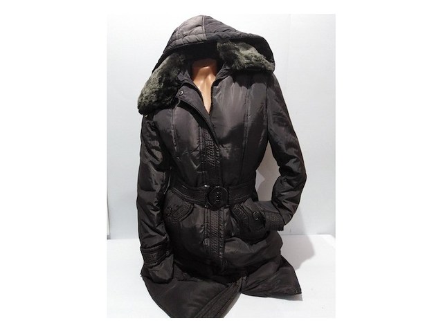 Zimska vrhunska duža jakna sa kapuljačom vel S