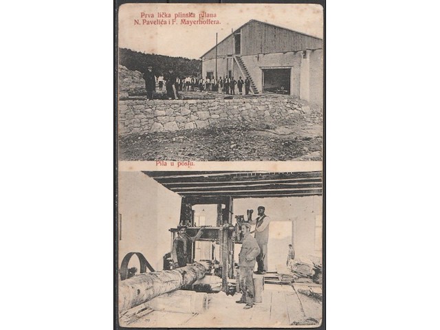 Hrvatska - Gospic / prva plinska pilana / 1910