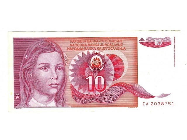 10 dinara 1990 ZA zamenska