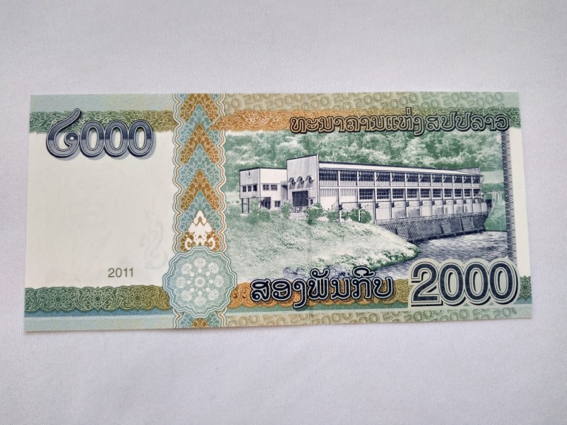 Laos 2.000 kip,2011 god.UNC