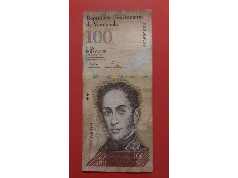 100 bolivares 2012 god Venecuela