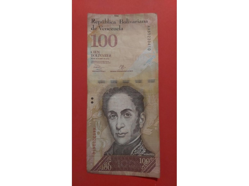 100 bolivares 2013 god Venecuela