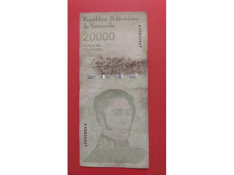 20.000 bolivares 2019 god Venecuela