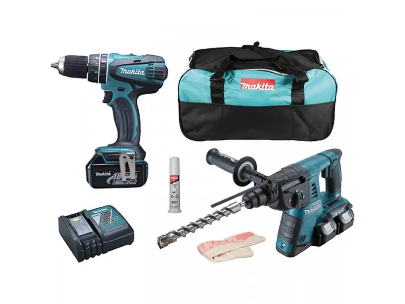 MAKITA Set Akumulatorski Makita odvijač + čekić bušilica LXTDLX2137M