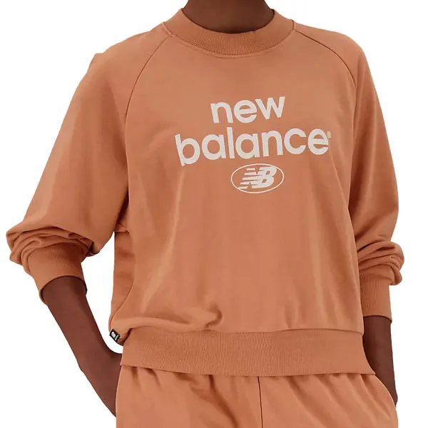 NEW BALANCE Ženski duks FRENCH TERRY CREWNECKNECKNEW breskva