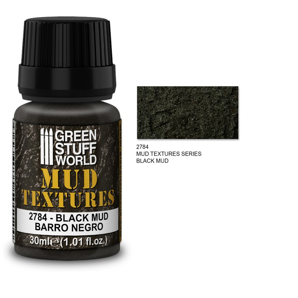 Acrylic Mud Texture - BLACK MUD 30ml
