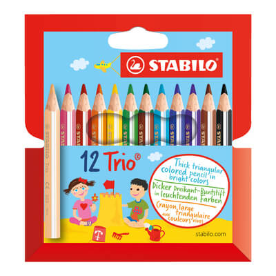 Drvene boje STABILO TRIO kratke set 1/12 205/12-01