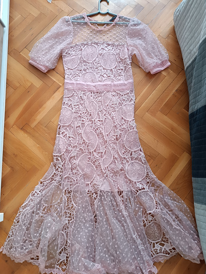 Svečana roze haljina S