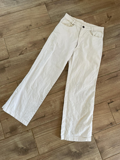 Bele pantalone od lana i pamuka XS/S