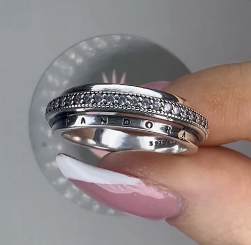 Srebrni Pandora prsten više veličina