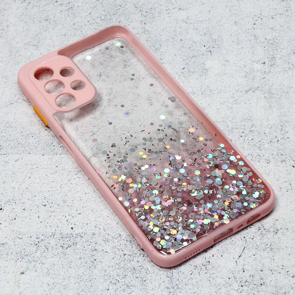 TELEMPIRE Maska za Samsung A136B Galaxy A13 5G Frame Glitter roze