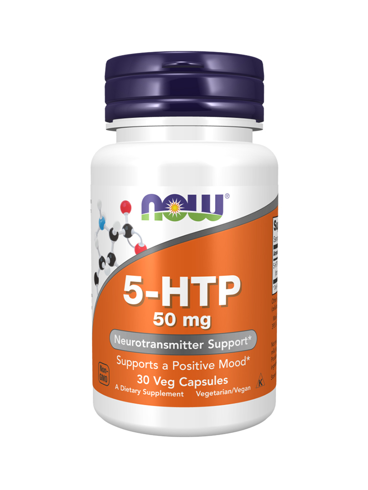 5-HTP 50 mg, Now Foods, 30 veg kapsula