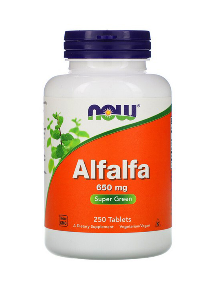 Alfalfa 650 mg, Now Foods, 250 tableta
