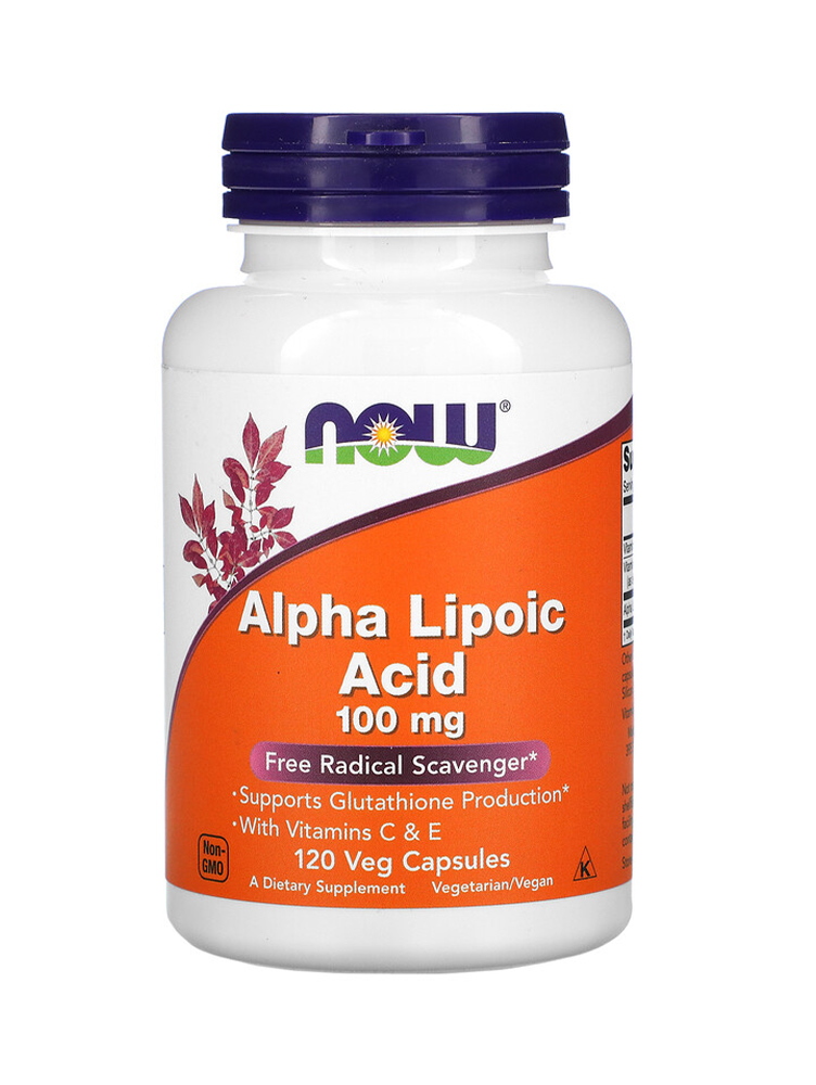 Alpha Lipoic Acid 100 mg, Now Foods, 120 kapsula