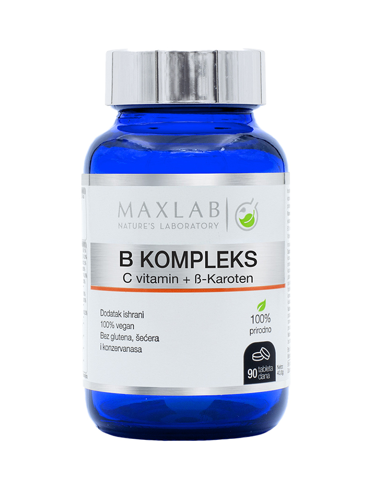 B Kompleks sa vitaminom C i beta-karotenom, Maxlab, 90 tableta