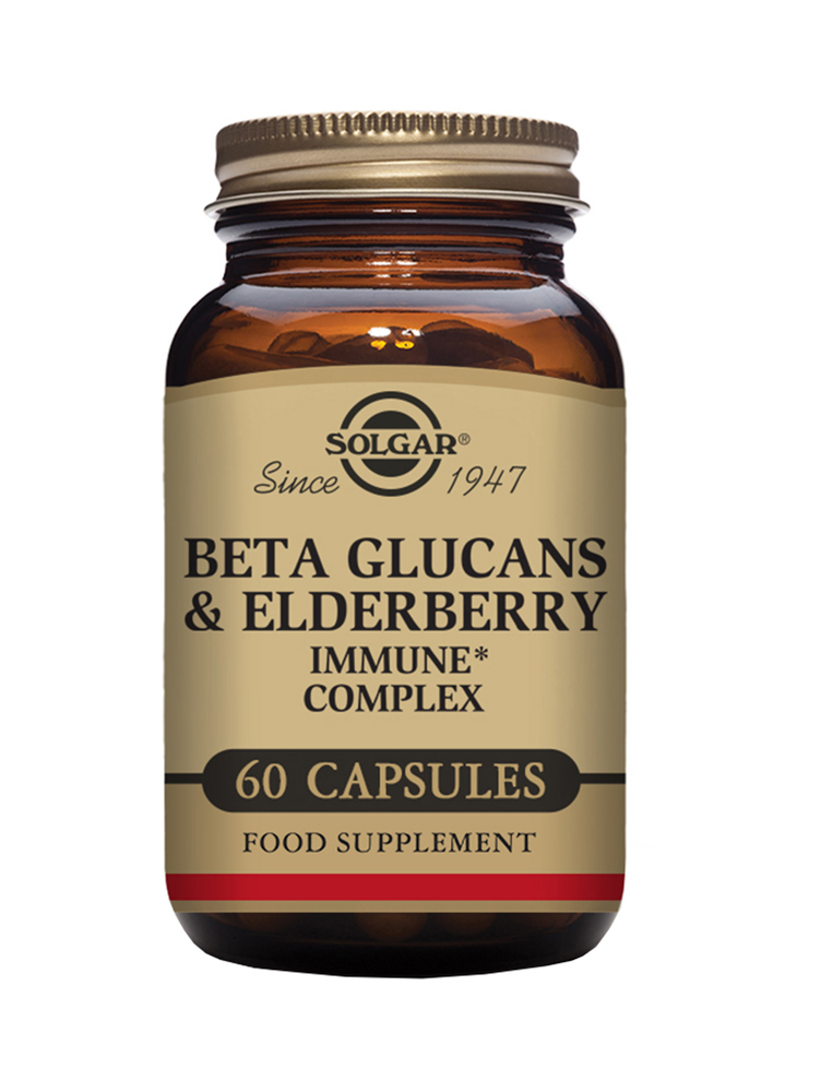 Beta Glucans i Elderberry Immune Complex, Solgar, 60 kapsula