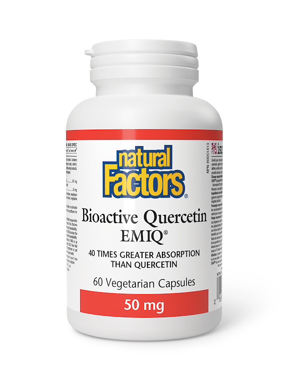 Bioactive Quercetin EMIQ 50 mg, Natural Factors, 60 kapsula