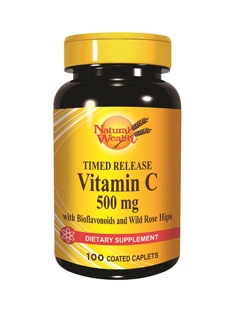 C-500 Vitamin C 500 mg sa vremenskim otpuštanjem, Natural Wealth, 100 tableta