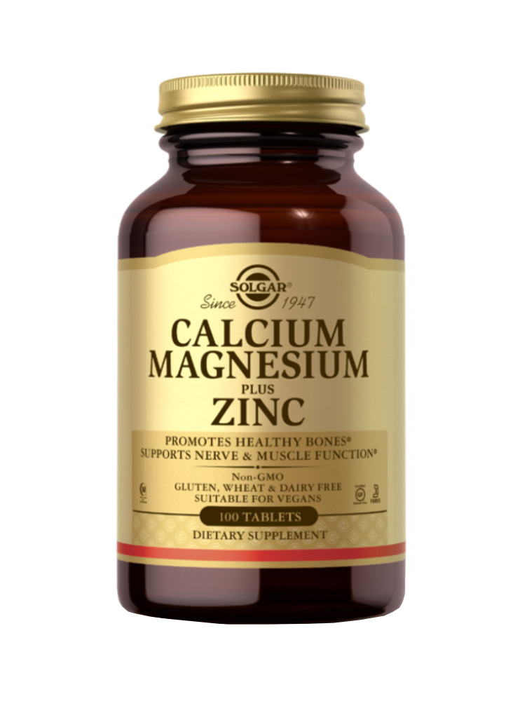 Calcium Magnesium Plus Zinc, Solgar, 100 tableta