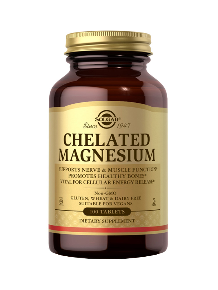 Chelated Magnesium, Solgar, 100 tableta