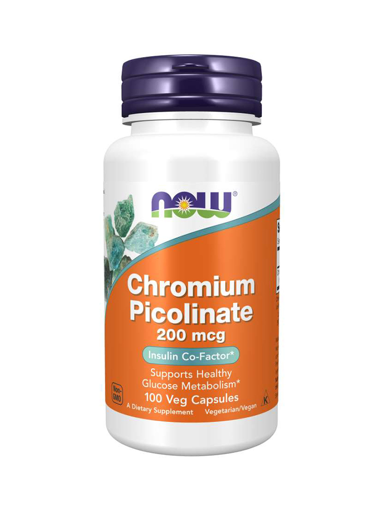 Chromium Picolinate 200 mcg, Now Foods, 100 veg kapsula