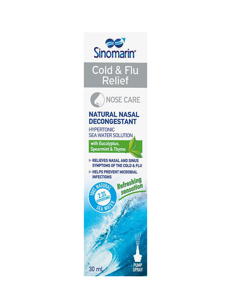 Cold & Flu Relief sprej za nos, Sinomarin, 30 ml