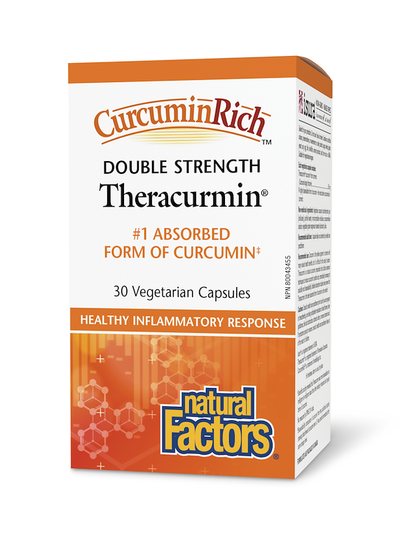 CurcuminRich™ Double Strength Theracurmin®, Natural Factors, 30 kapsula
