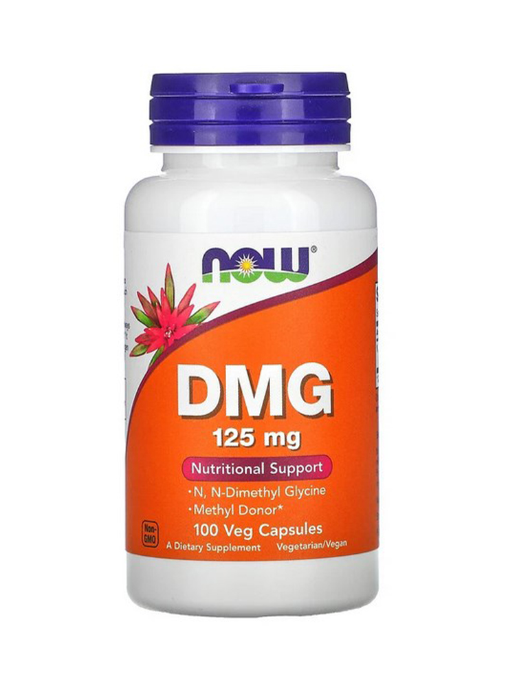 DMG (Dimethyl Glycine) 125 mg, Now Foods, 100 veg kapsula