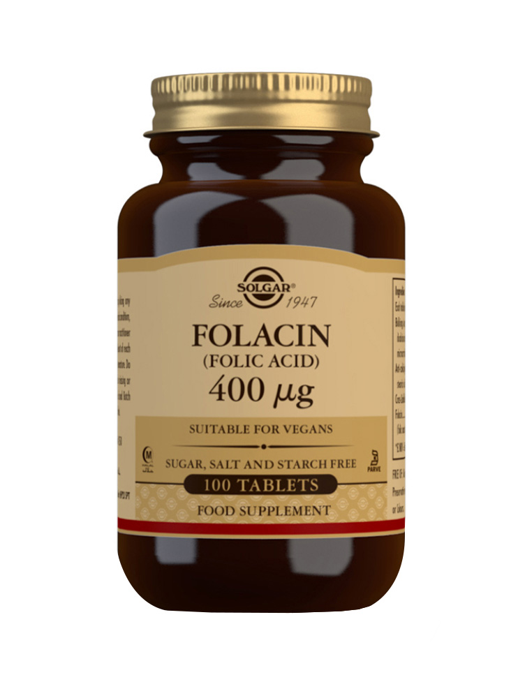 Folacin 400 mcg, Solgar, 100 tableta