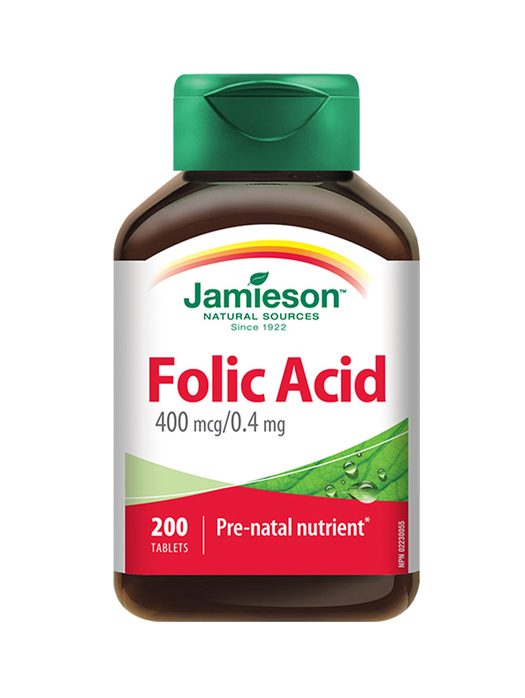 Folna kiselina 400 mcg, Jamieson, 200 tableta