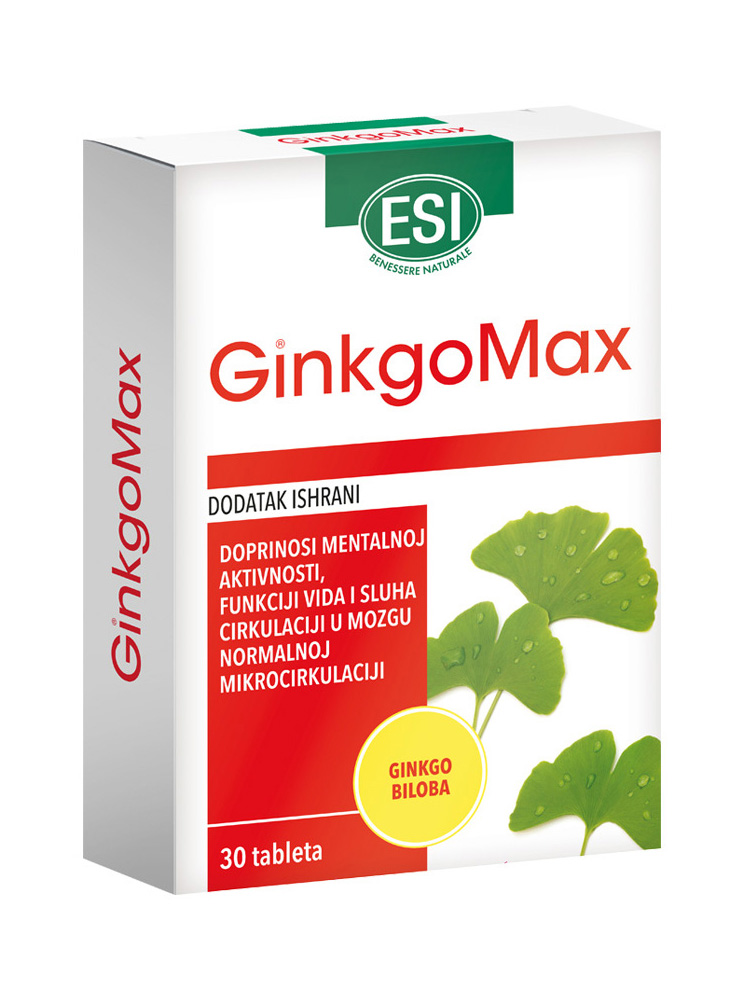 Ginkgomax ginko biloba ekstrakt lista 80 mg, ESI, 30 tableta