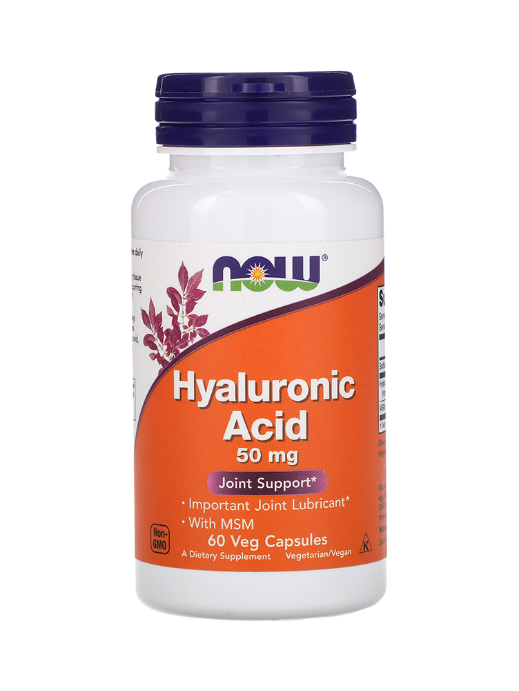 Hyaluronic Acid 50 mg, Now Foods, 60 veg kapsula