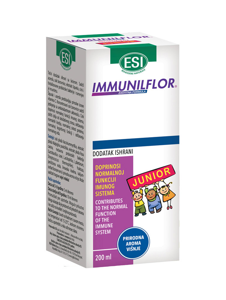 Immunilflor Junior sirup za decu duplo pakovanje, ESI, 2 x 200 ml