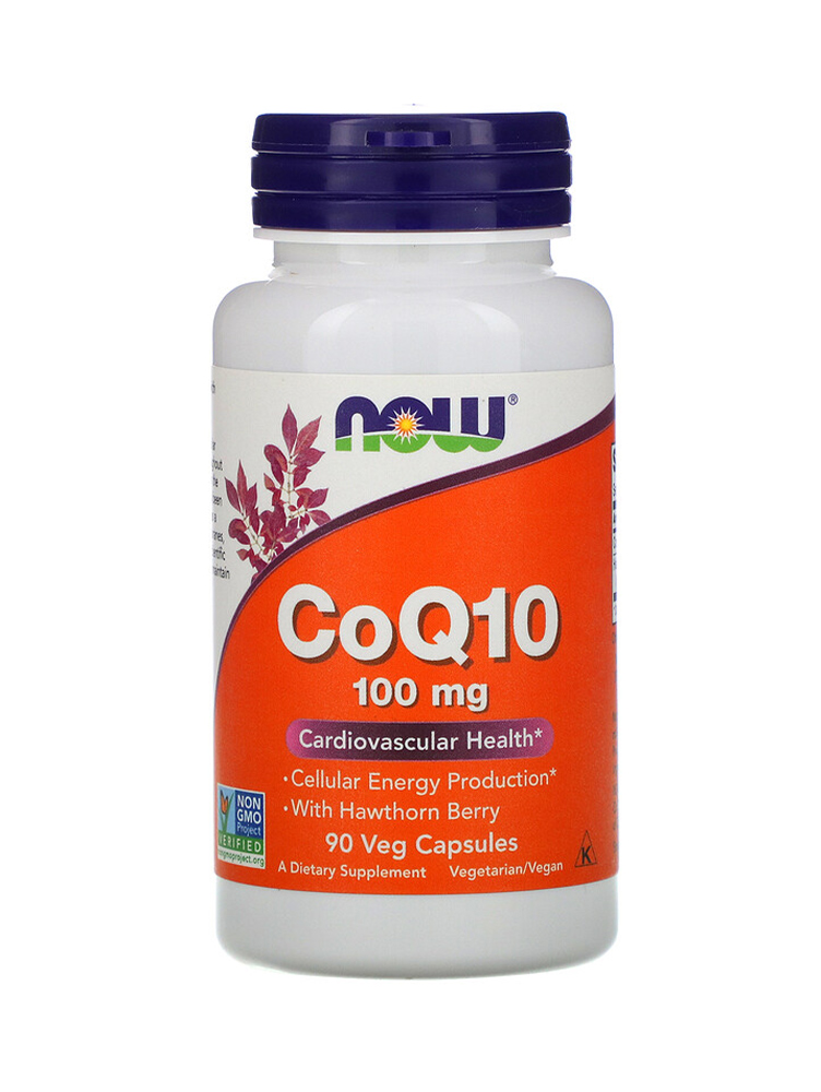 Koenzim Q10 100 mg i Glog, Now Foods, 90 veg kapsula