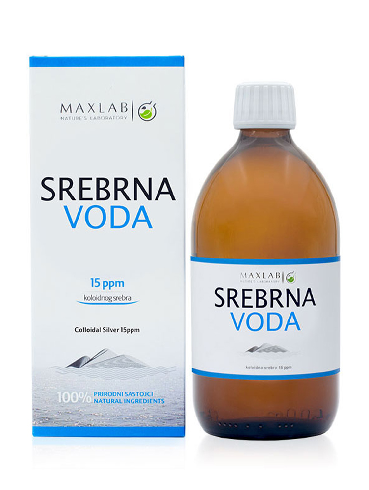 Koloidna srebrna voda 15 ppm, Maxlab, 500 ml