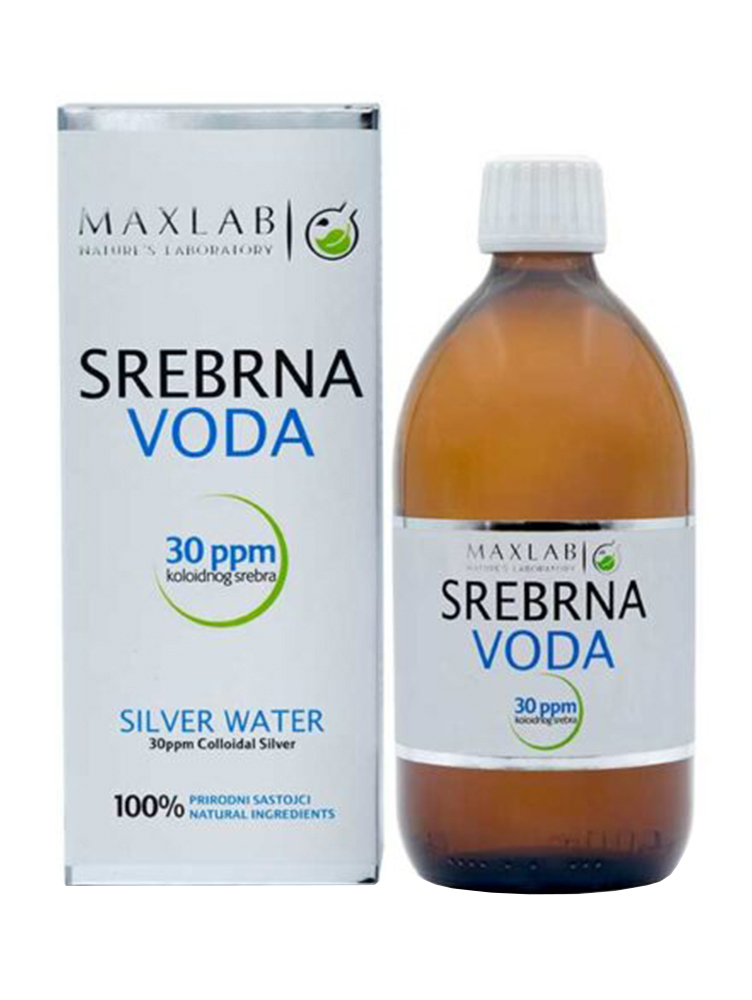 Koloidna srebrna voda 30 ppm, Maxlab, 500 ml