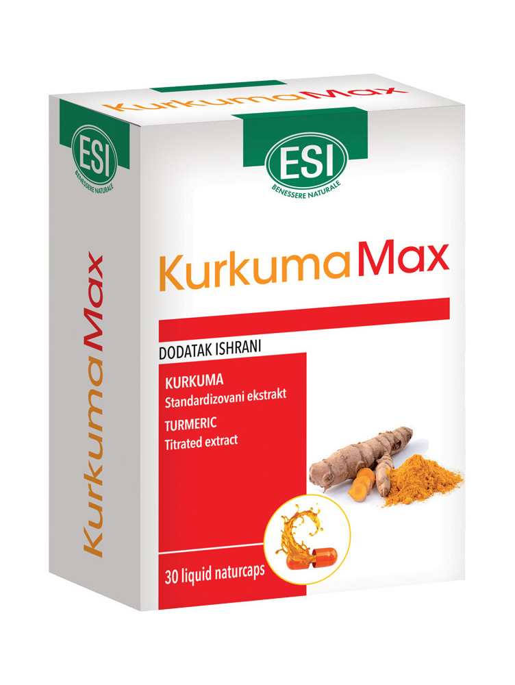 Kurkuma Max naturcaps liquid kapsule, ESI, 30 kapsula