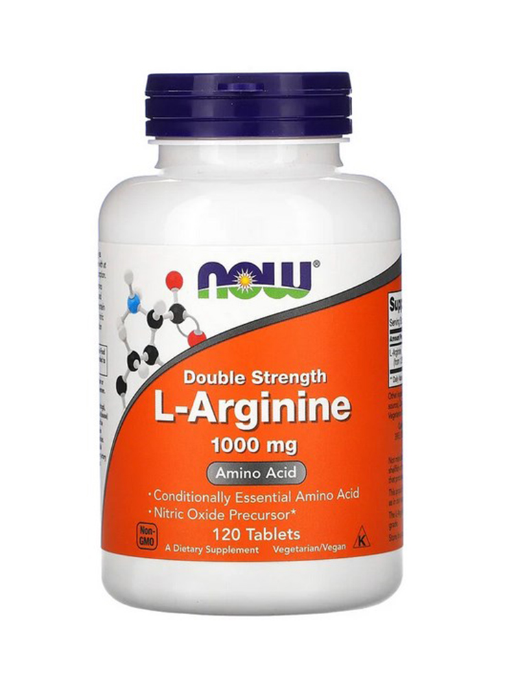 L-Arginine Double Strength 1000 mg, Now Foods, 120 tableta