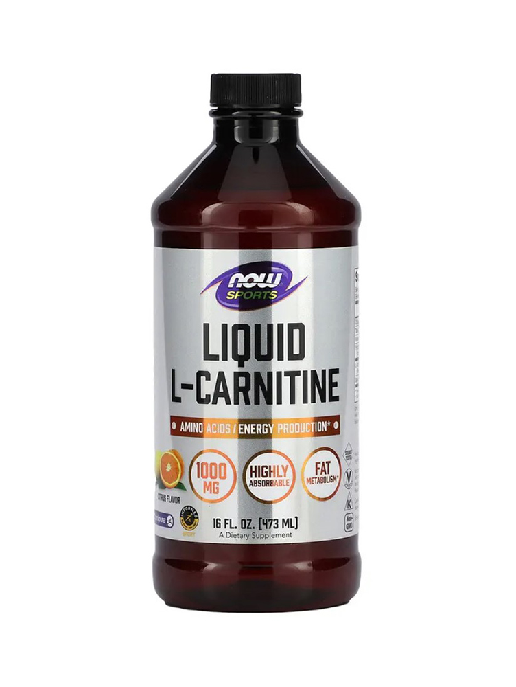 L-Carnitine Liquid 1000 mg Citrus Flavor, Now Foods, 473 ml