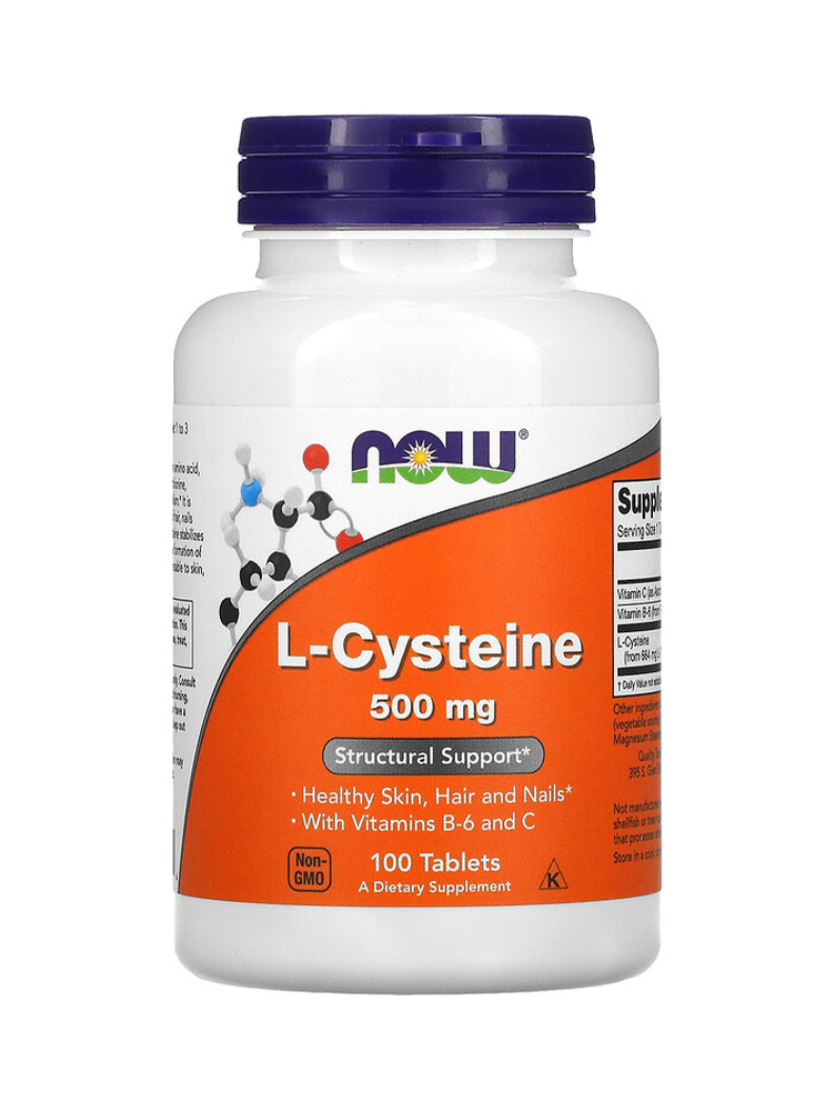 L-Cysteine 500 mg, Now Foods, 100 tableta