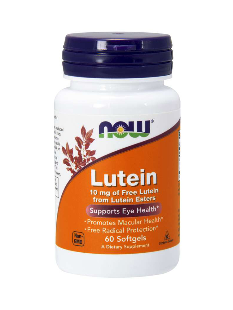 Lutein 10 mg, Now Foods, 60 softgel kapsula