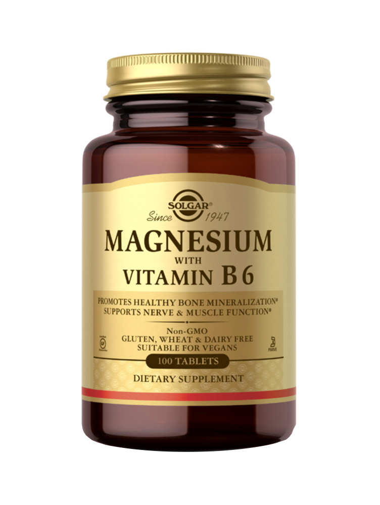 Magnesium + vitamin B6, Solgar, 100 tableta