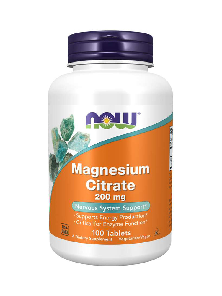 Magnesium Citrate 200 mg, Now Foods, 100 tableta