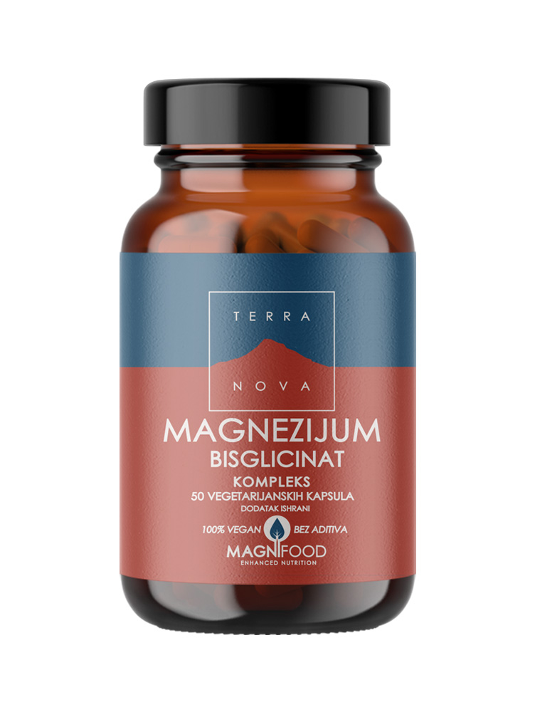 Magnezijum Bisglicinat 100 mg, Terranova, 50 kapsula