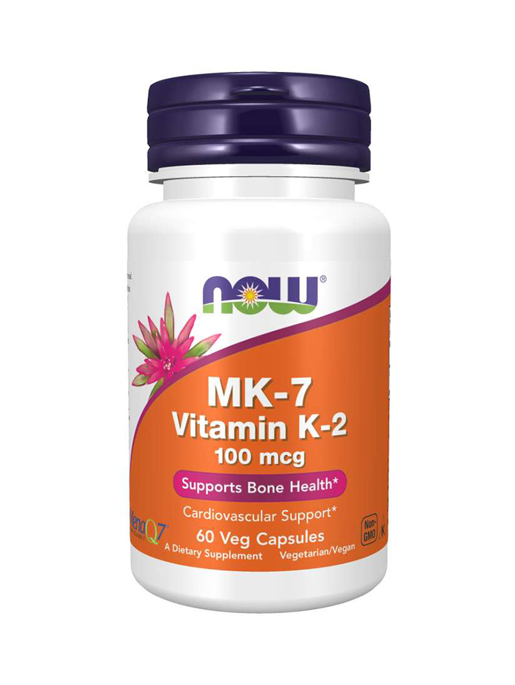 MK-7 Vitamin K-2 100 mcg, Now Foods, 60 veg kapsula