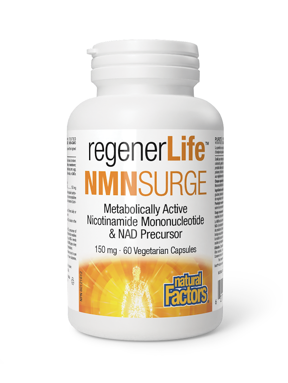 NMN Surge, RegenerLife, Natural Factors, 60 kapsula